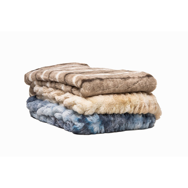 Luxe Signature Faux Fur Throw & Reviews | Wayfair
