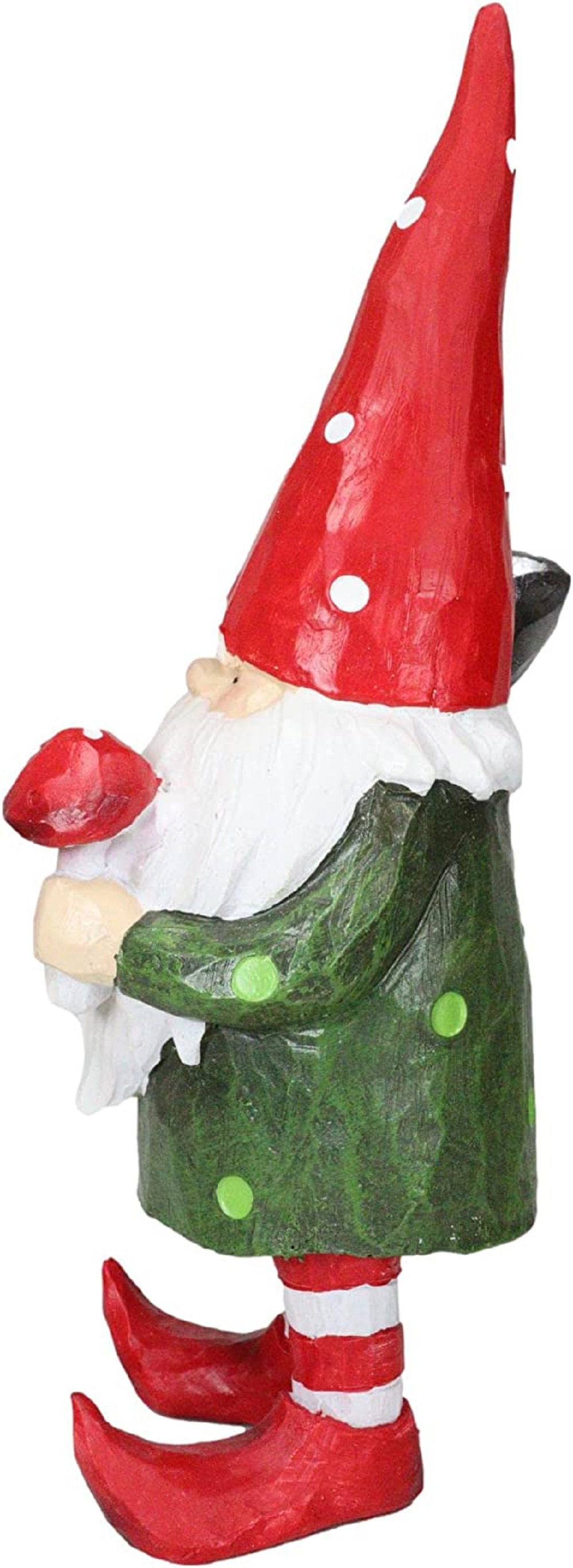 Trinx Gnome Planting Toadstool Mushroom with Shovel Statue | Wayfair