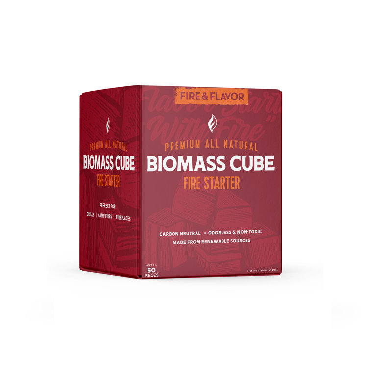 Fire & Flavor Premium All Natural Biomass Fire Starter Cube | Wayfair