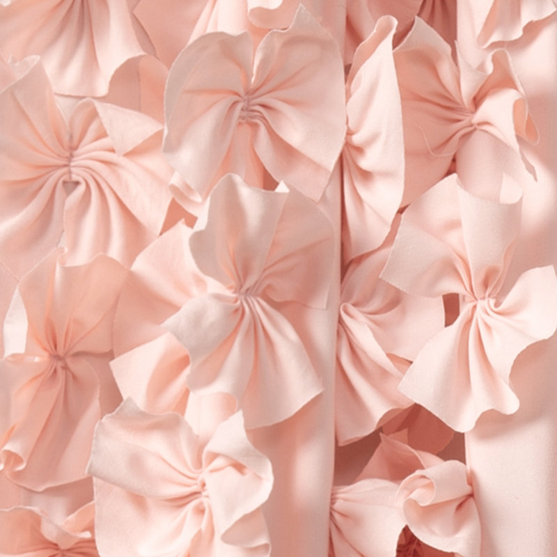 Ophelia & Co. Panneau de rideau simple semi-diaphane floral avec passe ...