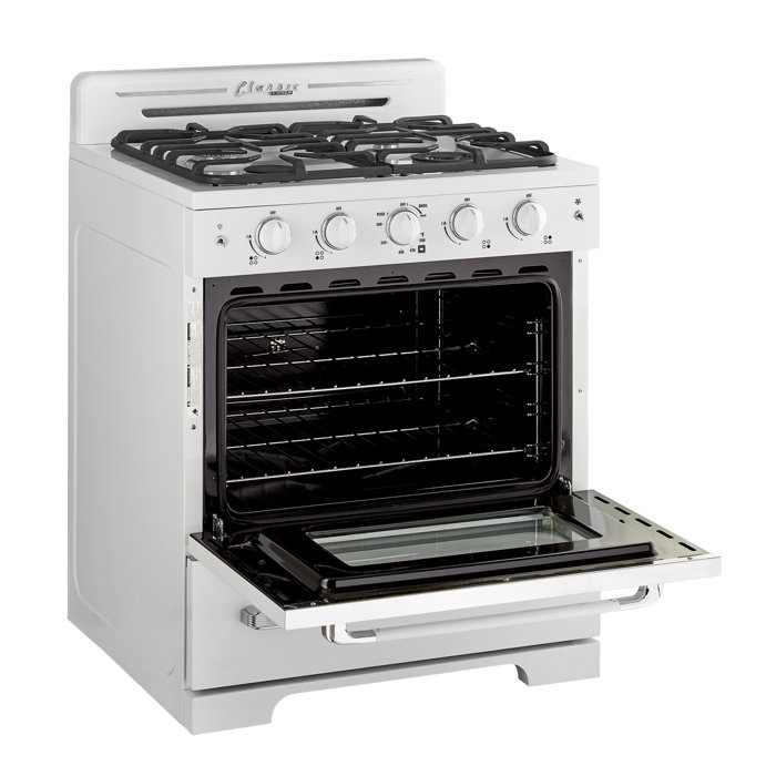 Unique Classic Retro 30" 4 burner 3.9 cu. ft. Freestanding Gas Range ...