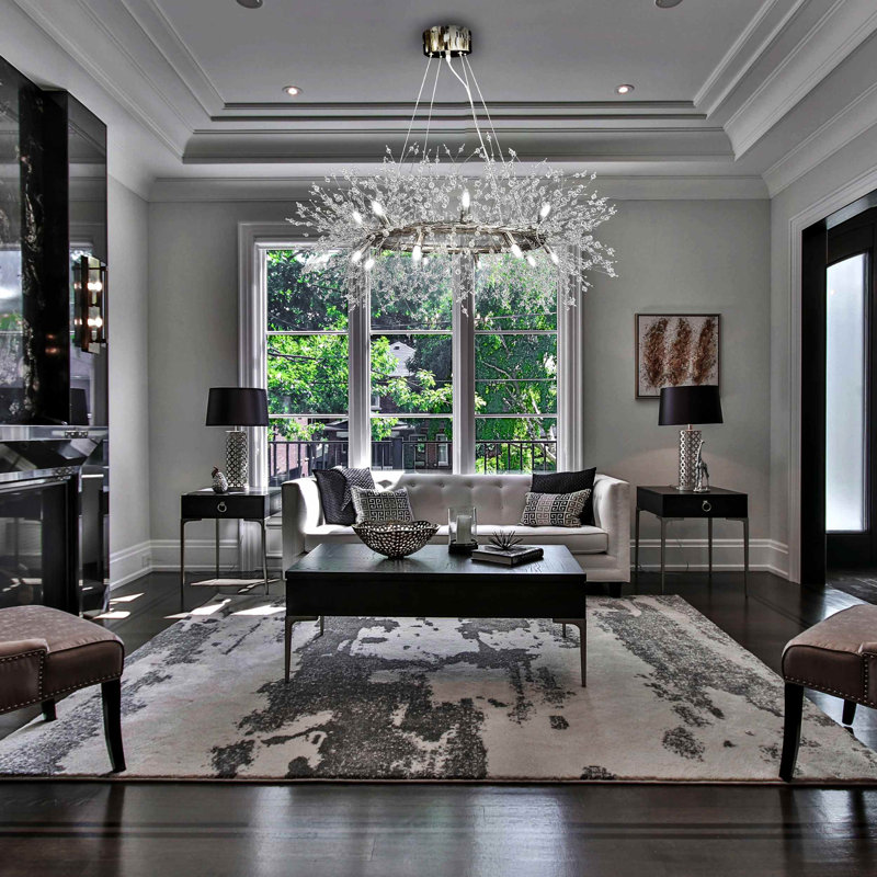 Mercer41 Jannuel 16 - Light Crystal Sputnik Wagon Wheel Chandelier ...