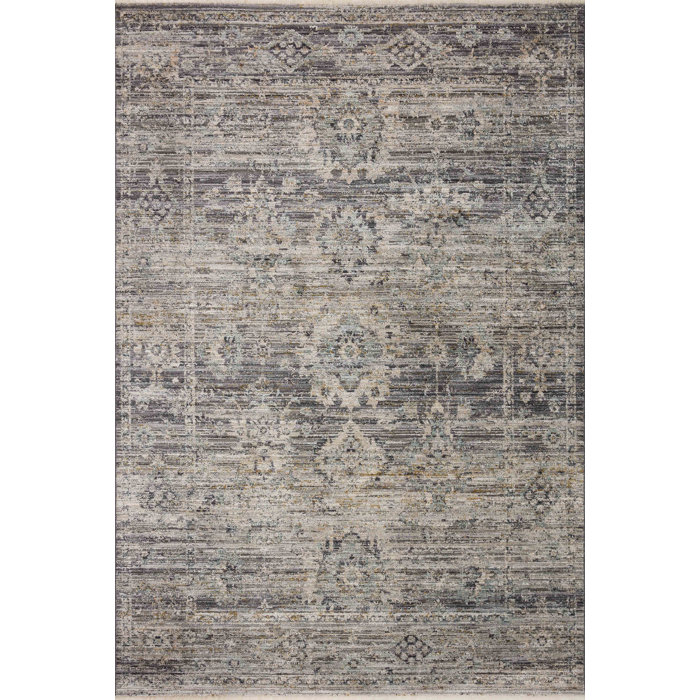 Jean Stoffer x Loloi Katherine Graphite / Jade Area Rug | Wayfair
