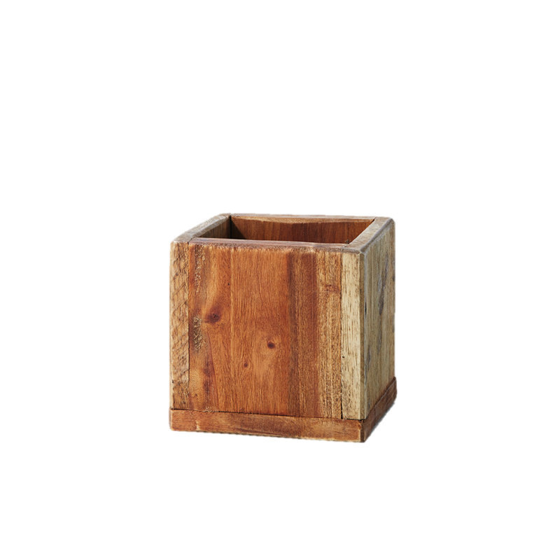 Union Rustic Square Solid Wood Box & Reviews | Wayfair