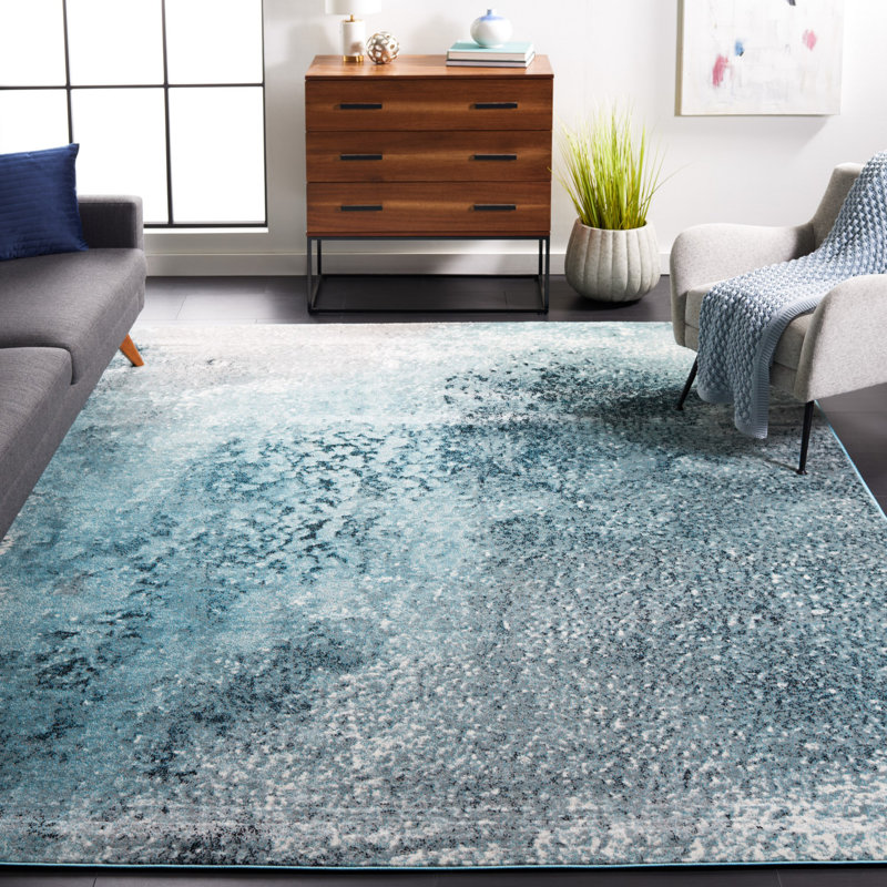 Trent Austin Design® Mclawhorn Performance Silver / Blue Rug & Reviews ...