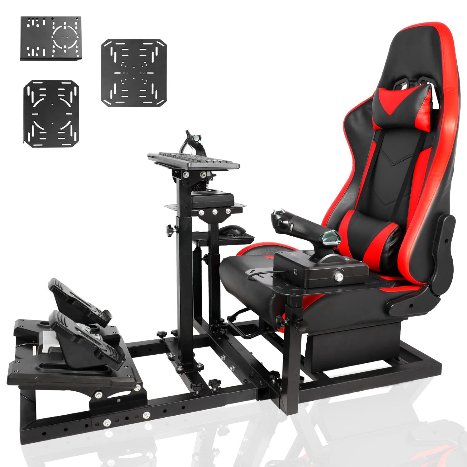 Anman Flight Simulator Cockpit With Racining Red Seat,NO Wheel Pedal ...