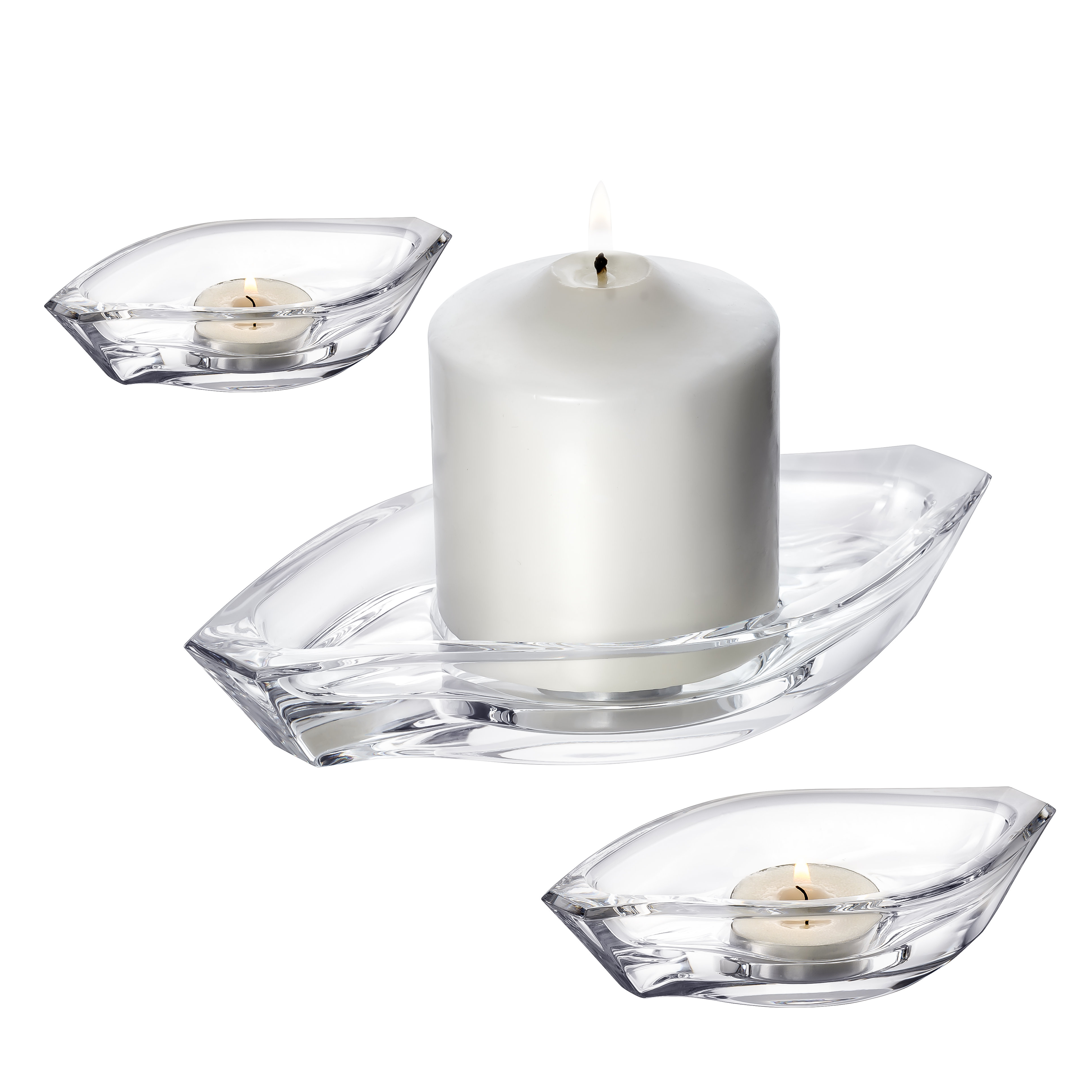 Orrefors Wave 3 Piece Crystal Dish Set | Wayfair