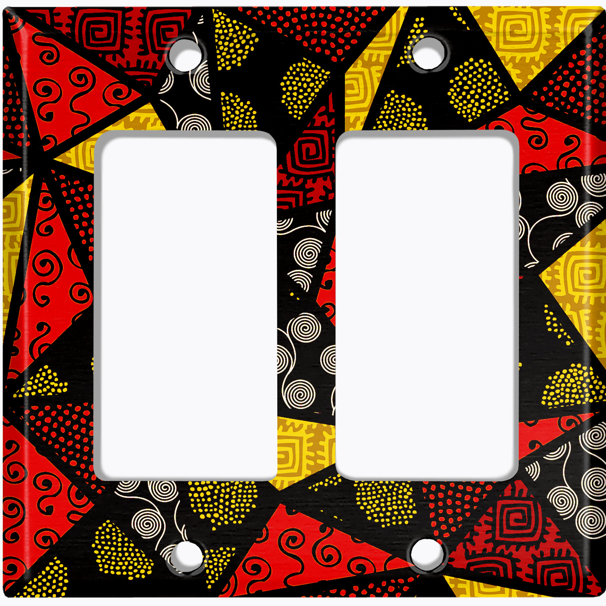 WorldAcc Safari Pattern African Tribal Stained Glass Triangular 2-Gang ...