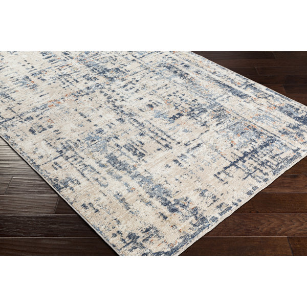 17 Stories Falih Performance Navy/Beige Rug & Reviews | Wayfair
