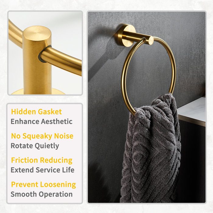 AngleSimple 4 - Piece Bathroom Hardware Set & Reviews | Wayfair