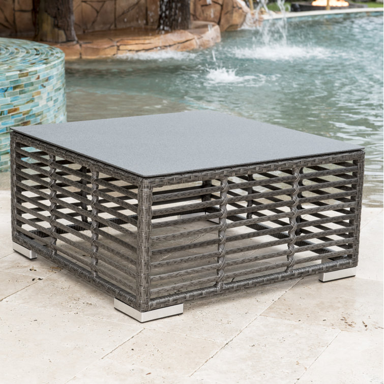 Panama Jack Graphite Glass Coffee Table & Reviews | Wayfair