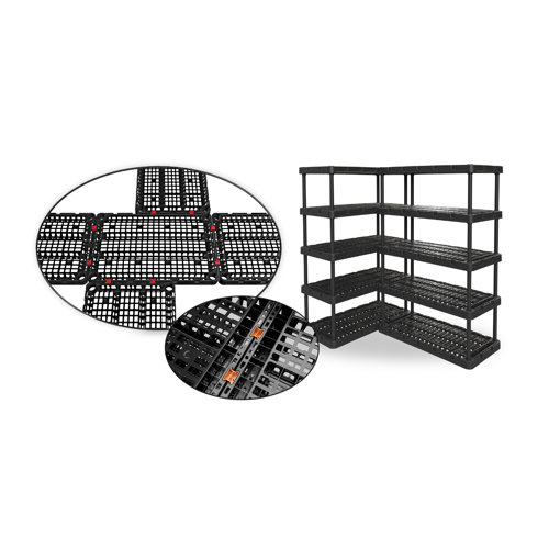 Gracious Living Knect A Shelf Heavy Duty Storage 5 Tier Shelving Unit ...