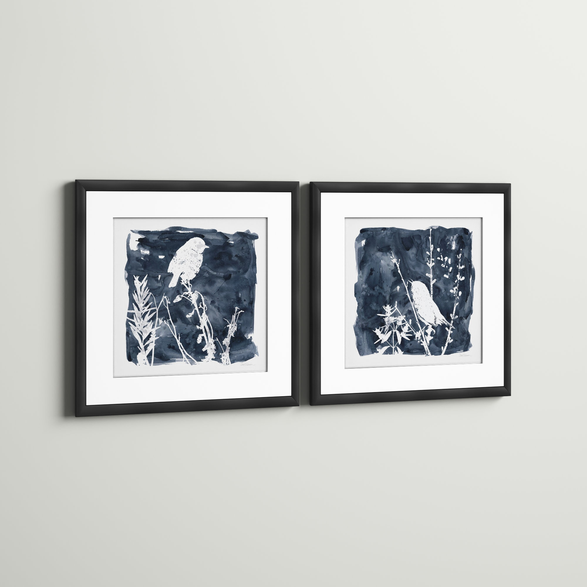 Andover Mills™ Indigo Bird - 2 Piece Picture Frame Set & Reviews | Wayfair