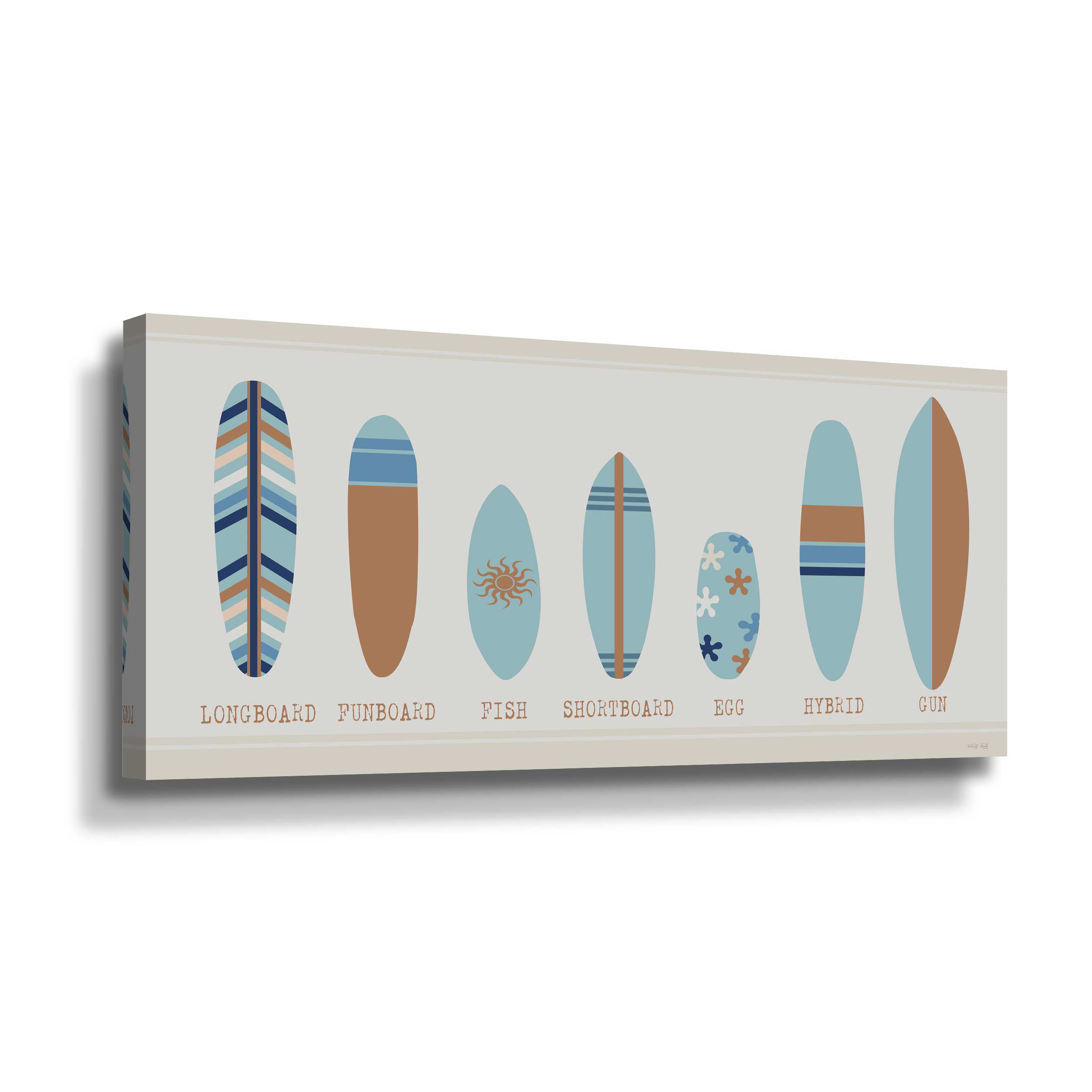 ArtWall Surfboards A Plenty Framed On Canvas Graphic Art | Wayfair