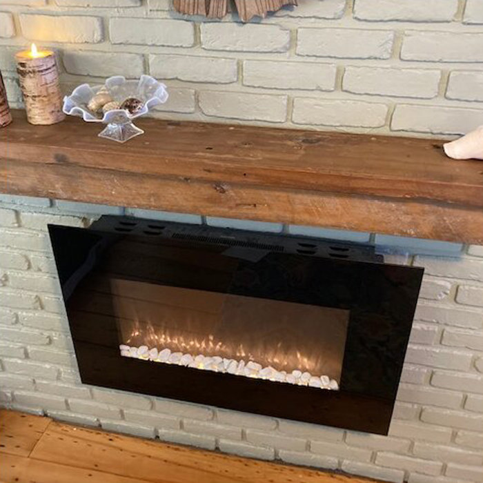 Creative Hardwoods Barn Wood Box Beam Fireplace Shelf Mantel & Reviews ...