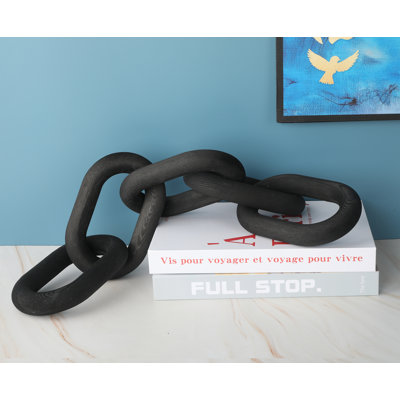 Dakota Fields Wood Chain Link Decor Sculpture & Reviews | Wayfair