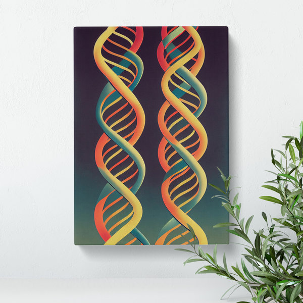 Latitude Vive DNA Double Helix - Wrapped Canvas Painting | Wayfair.co.uk