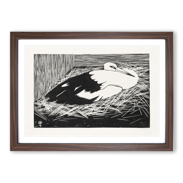 East Urban Home White Maguar Stork by Samuel De Mesquita - Picture ...