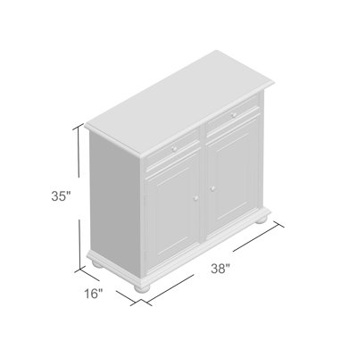 Darby Home Co Plainville 38'' Wide 2 Drawer Birch Server & Reviews ...