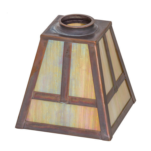 Foundry Select Mission 6'' H x 6'' W Glass Square Lamp Shade in Beige ...