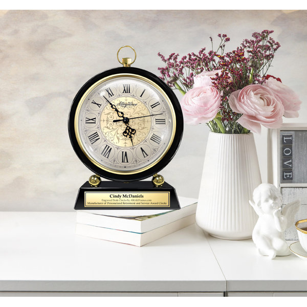 Rosdorf Park Best Large Personalized Clock Engravable Desk Boss ...