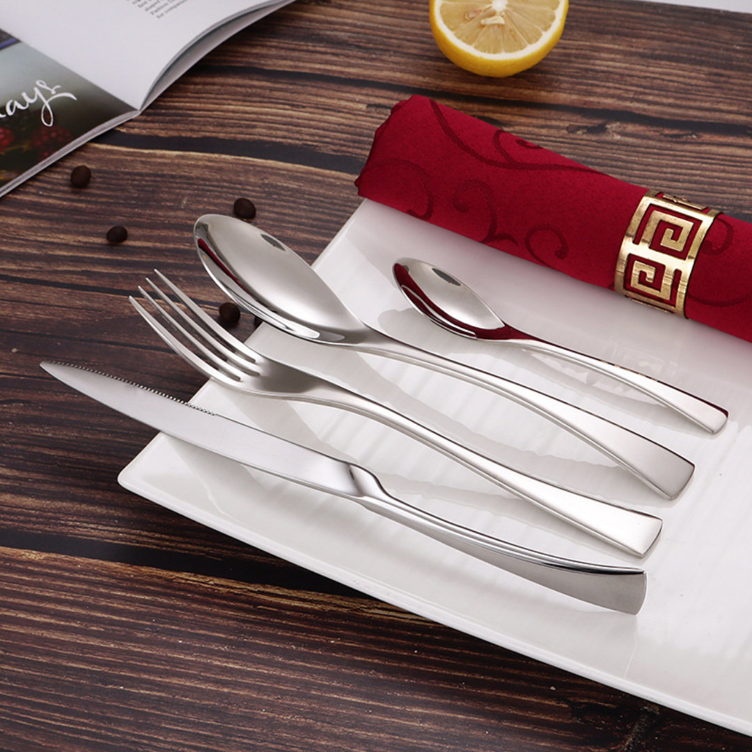 Wrought Studio French Stainless Steel 4-Piece Set Western Cutlery Set ...