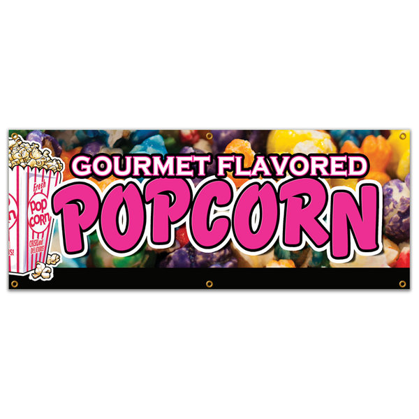 SignMission Gourmet Flavored Popcorn Banner Sign | Wayfair