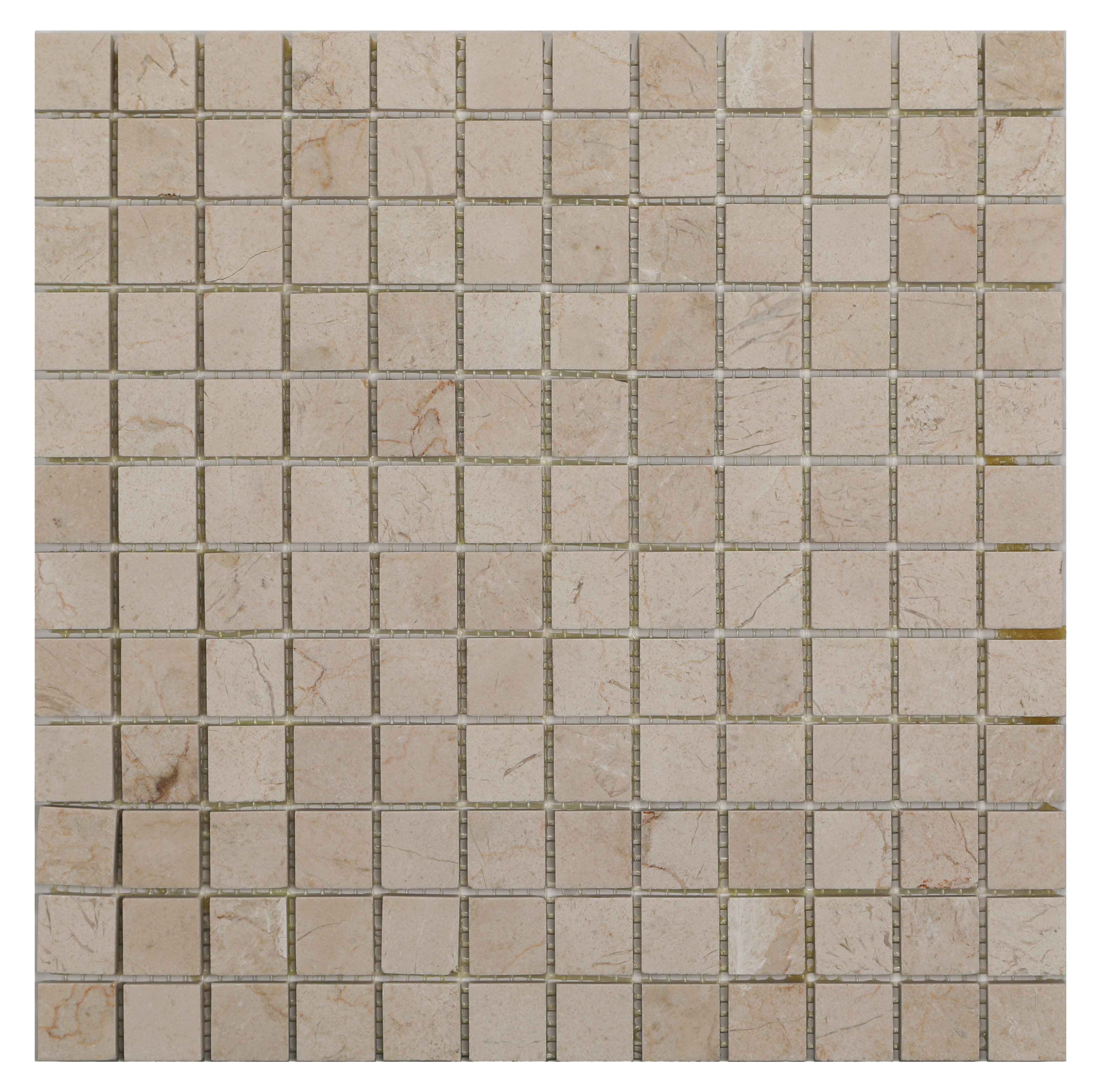 Symple Stuff Addis 1" x 1" Grid Crema Marfil Marble Mosaic Wall & Floor ...