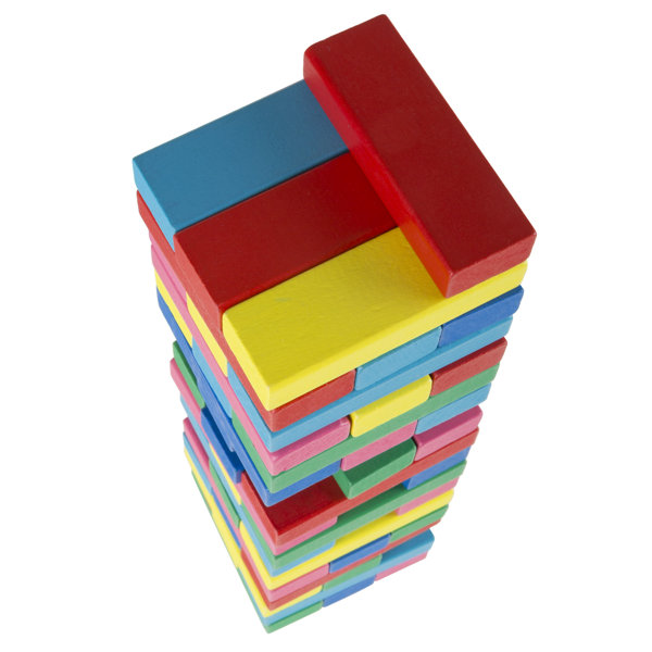 Hey! Play! Colored Wooden Blocks Stacking Game & Reviews | Wayfair