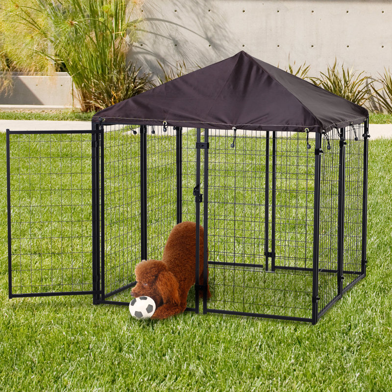 Pawhut Lockable Dog House Kennel & Reviews | Wayfair