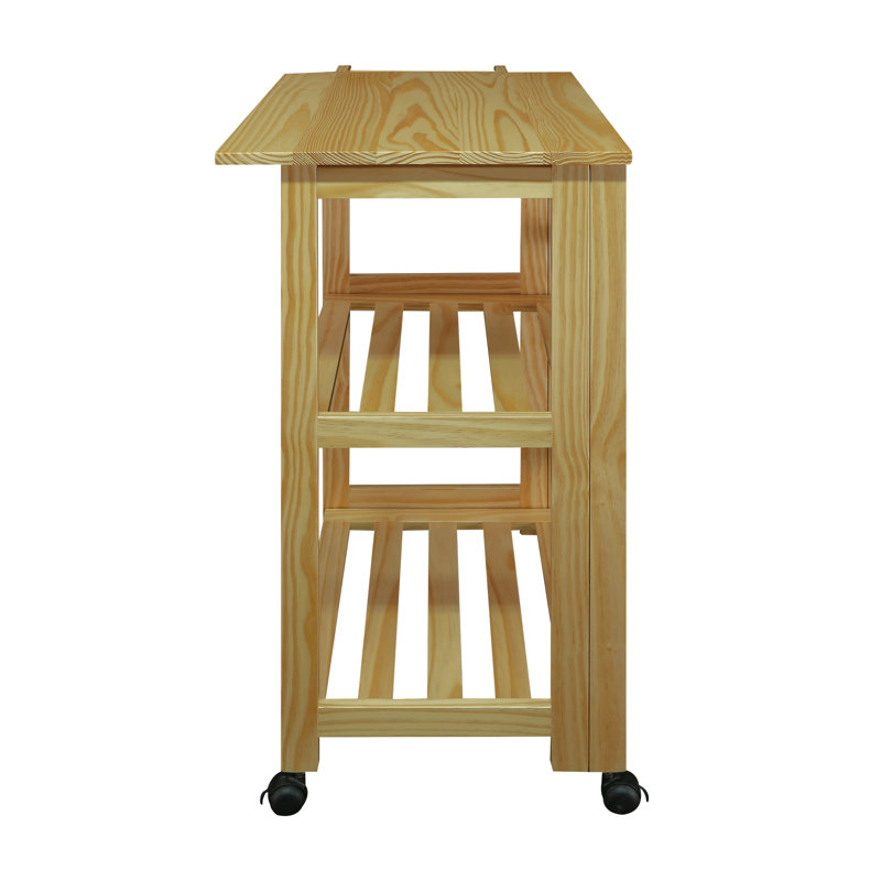 Symple Stuff Hession Solid Wood Kitchen Cart & Reviews | Wayfair