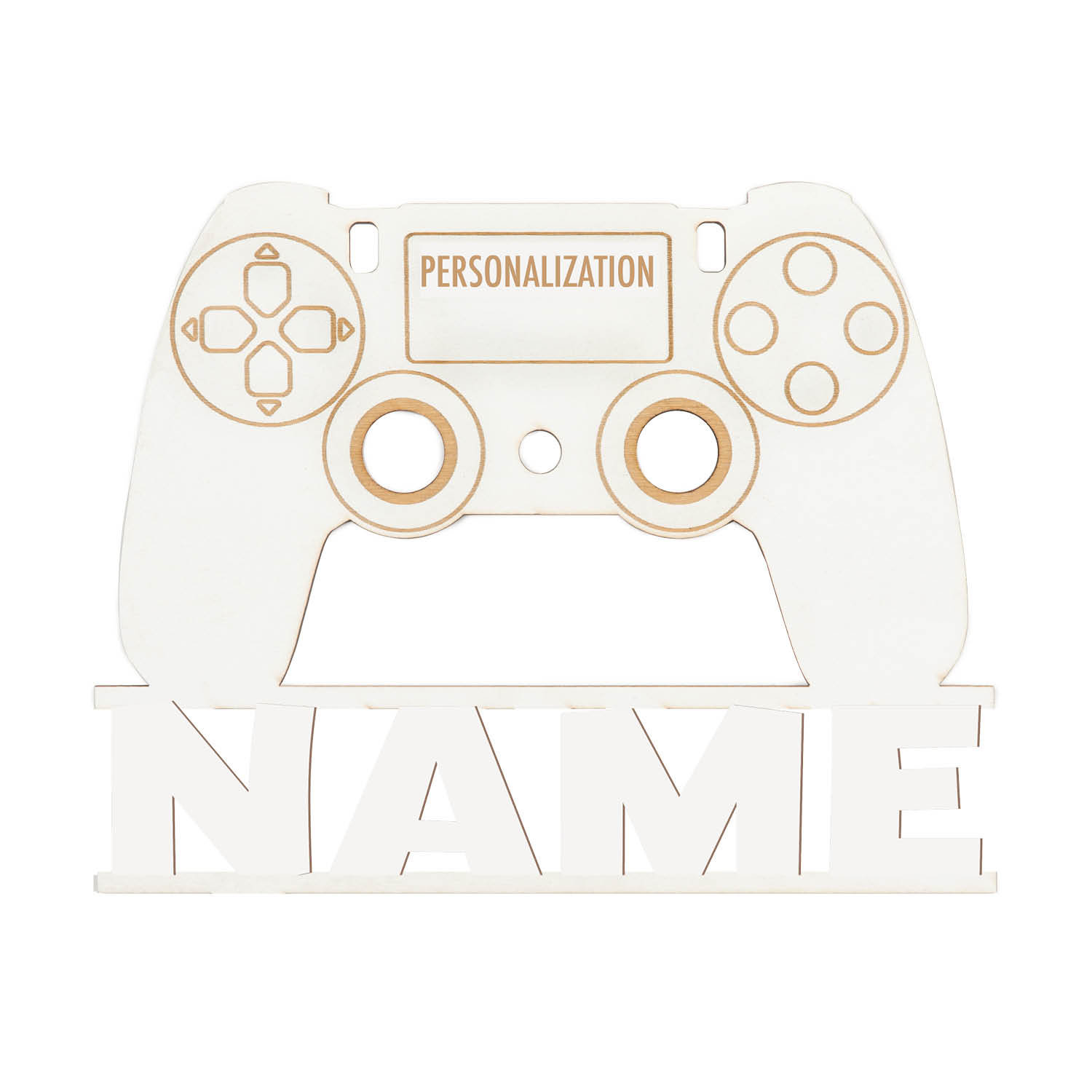 Trinx White Video Game Controller Wall Plaque With Custom Gamer ...