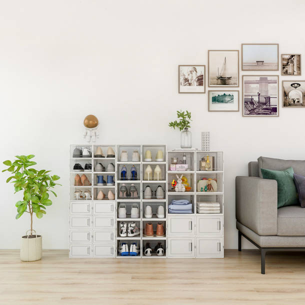 Rebrilliant 3-Tier 6 Pair Stackable Shoe Rack & Reviews | Wayfair