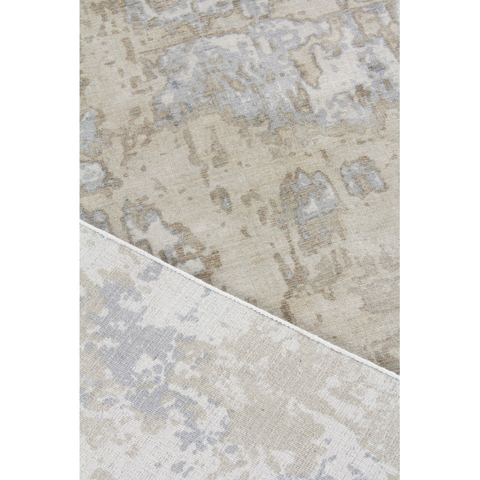 Exquisite Rugs Murano Hand Loomed Area Rug in Ivory/Silver/Gold ...