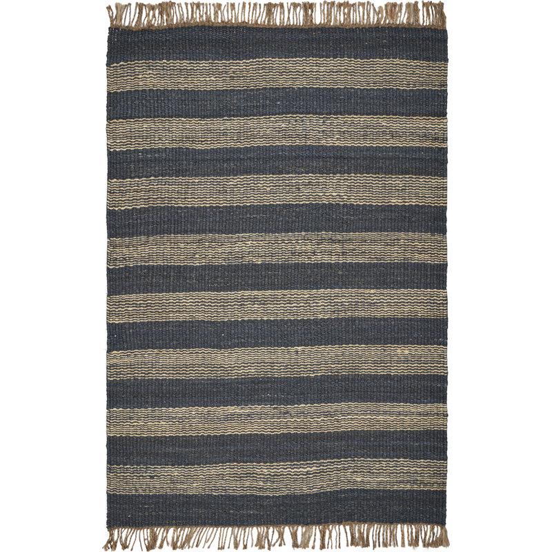 Breakwater Bay Linton Handmade Flatweave Jute/Sisal Ivory/Navy Rug ...