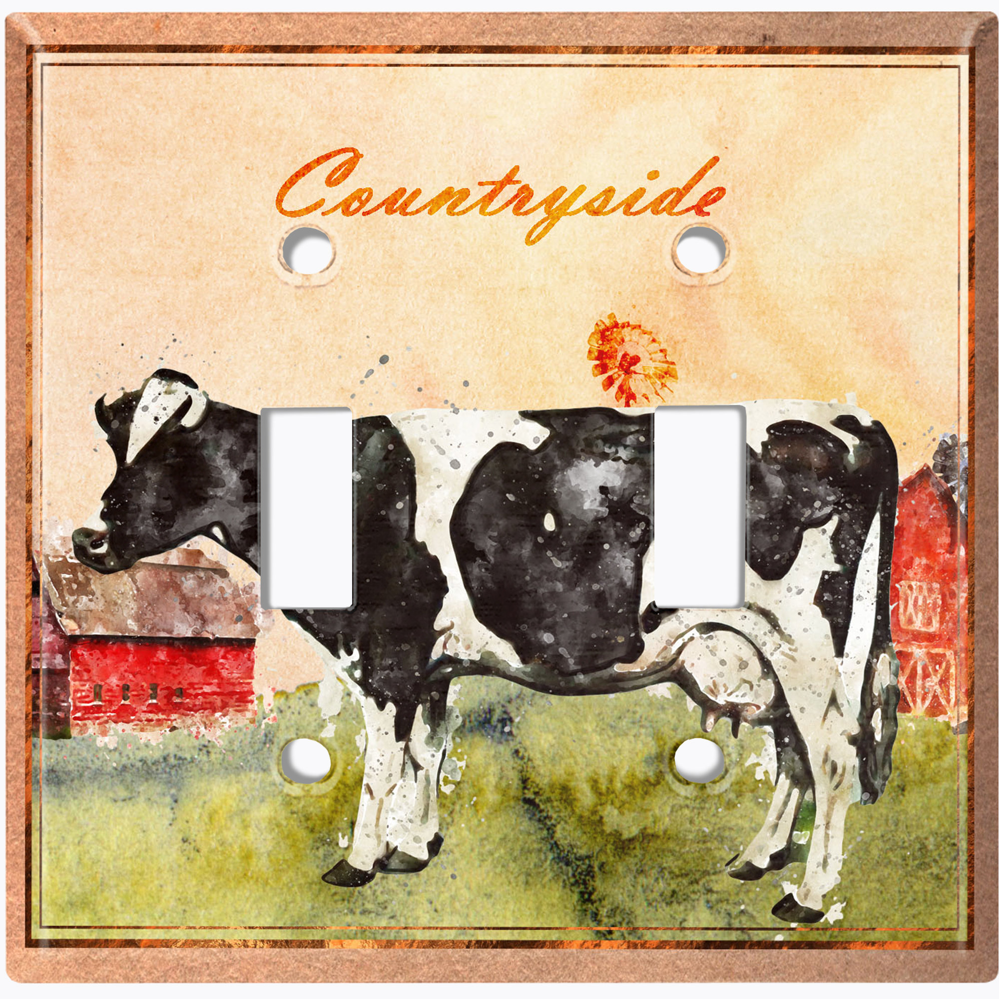 WorldAcc Metal Light Switch Plate Outlet Cover (Animal Farm Country ...