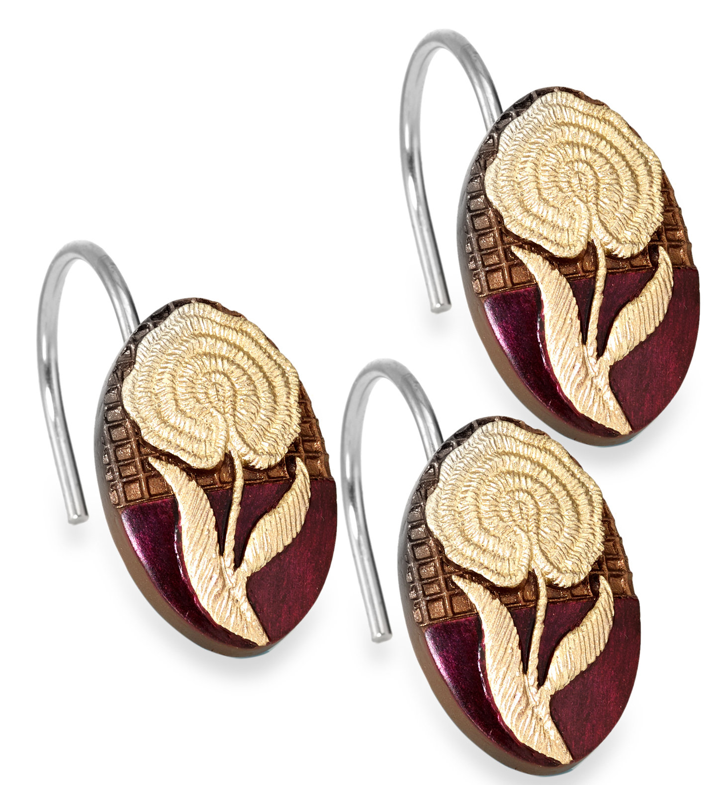 Popular Bath Products Ombre Rose Shower Curtain Hooks & Reviews | Wayfair