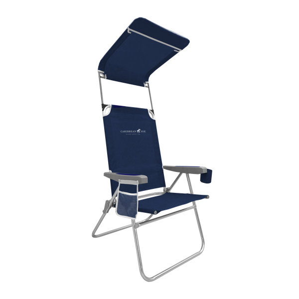 Caribbean Joe CANOPY HIGH BACK BEACH CHAIR | Wayfair