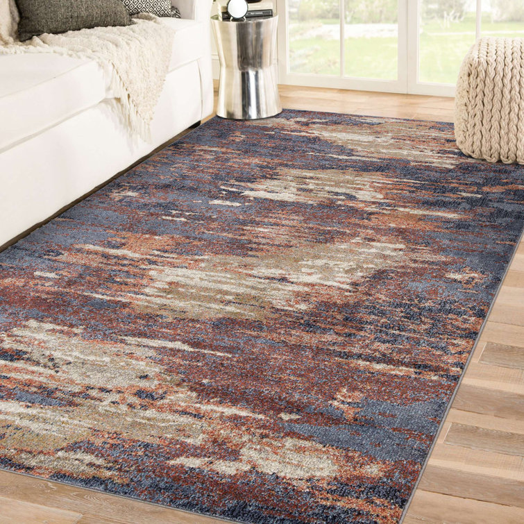 17 Stories Performance Brown/Gray Rug | Wayfair