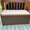 Barton Outdoor 60 Gallon Water Resistant Wicker Storage Bench & Reviews ...