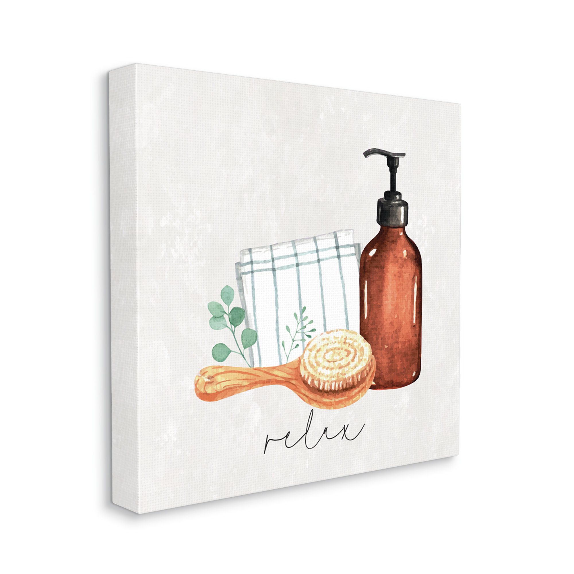 Ebern Designs Spa Bath Relax Calligraphy On Canvas by ND Art Painting ...