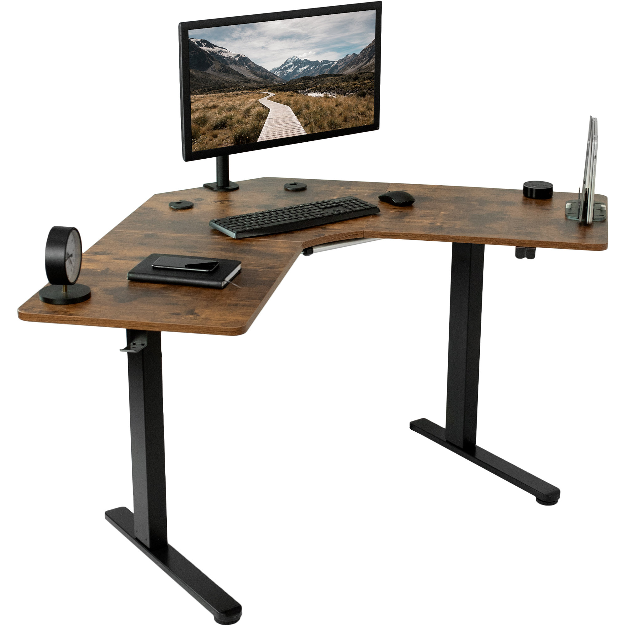 VIvo Height Adjustable Corner Standing Desk Wayfair VIvo Height Adjustable Corner Standing Desk Wayfair