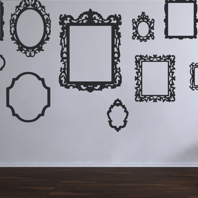 The Decal Guru Antique Picture Frames Wall Decal & Reviews | Wayfair