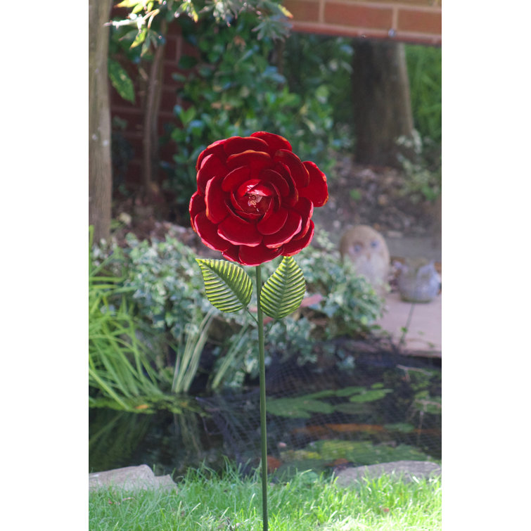 Dakota Fields Rose Flower Garden Stake | Wayfair.co.uk