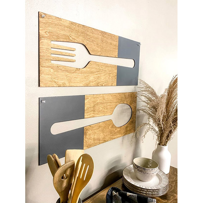 Lark Manor 2 Piece Fork & Spoon Wall Décor Set | Wayfair
