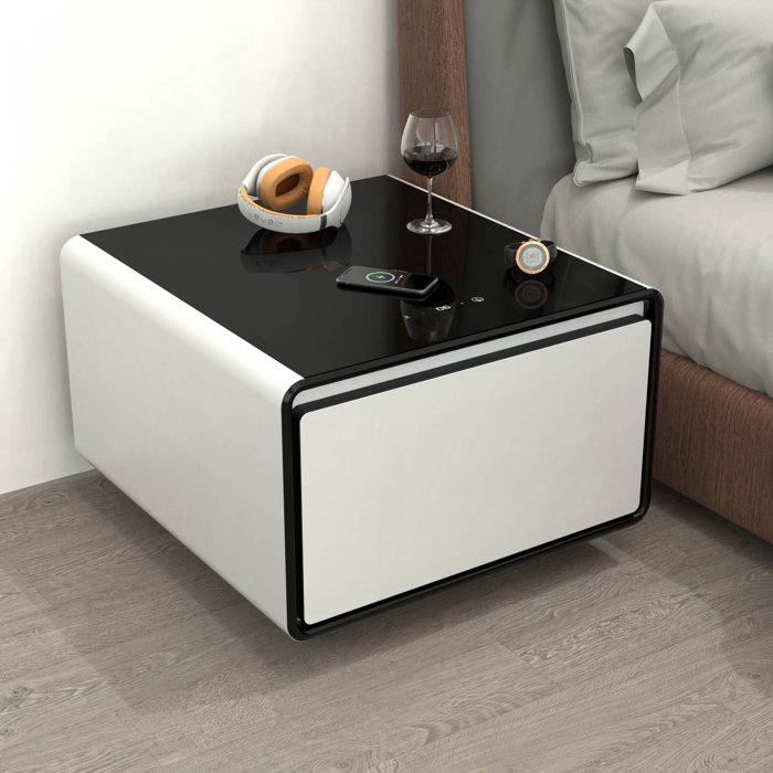 Livtab Smart End Table with Fridge and Built-In Outlets & Reviews | Wayfair