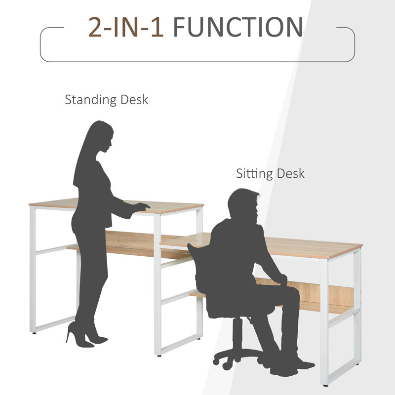 Latitude Run® Dalmacio 86.5'' Desk & Reviews | Wayfair