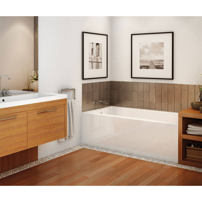 Maax Inc Rubix 59.75'' x 32'' Alcove/Tile In Soaking Acrylic Bathtub ...