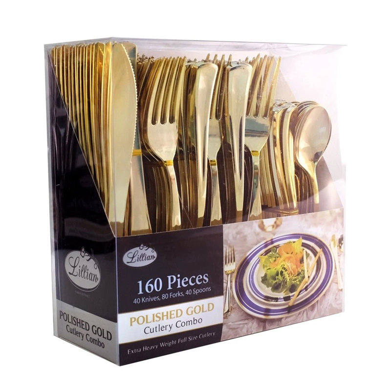NicoleFantiniCollection Extra Heavyweight Disposable Plastic Flatware ...