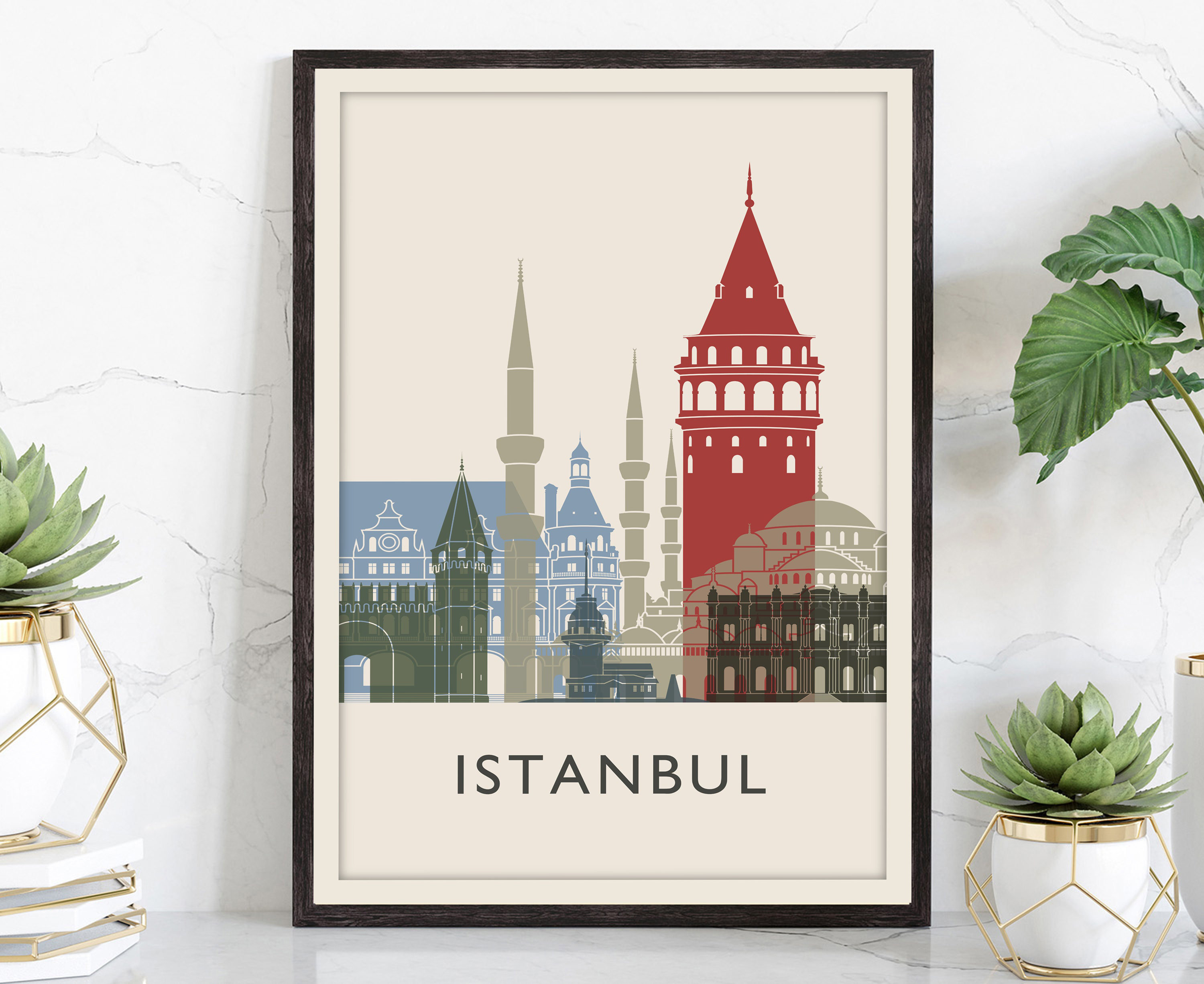 Latitude Run® Istanbul Illustration World Cities Turkiye Travel ...